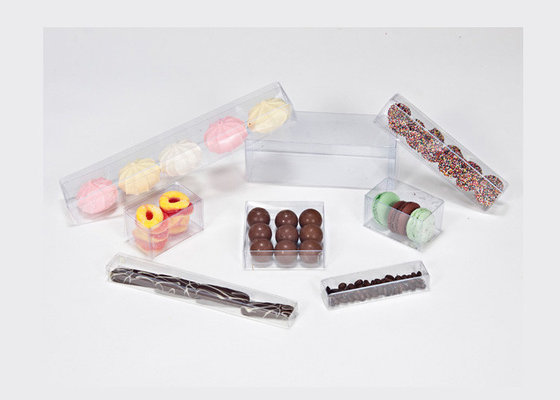Customized Rectangular Boxes Packaging Clear Plastic Candy Containers