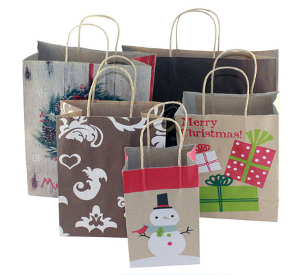 Paper bags 2014 Fancy colorful cotton handle Paper Gift Bags printed