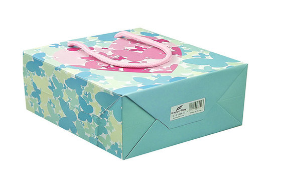 Paper bags 2014 Fancy colorful cotton handle Paper Gift Bags printed