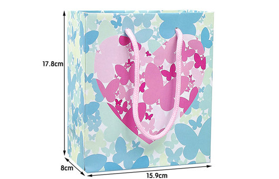 Paper bags 2014 Fancy colorful cotton handle Paper Gift Bags printed