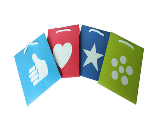 Fancy Art Paper Bag Apple Green With Cotton Handle For Gift Packing