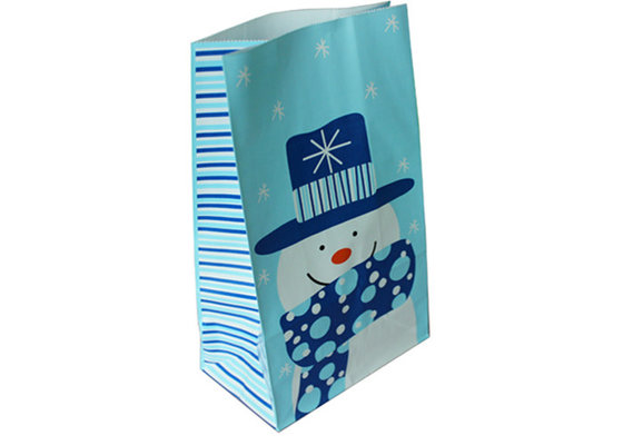 Snowman Party Treat Paper Bag Loot Paper Bag Food Grade For Candy 