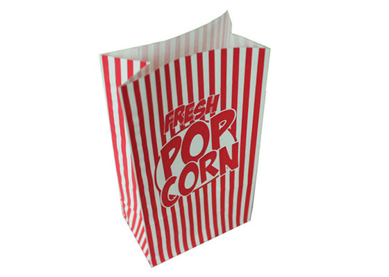Food Grade Grease proof 80gsm Popcorn Paper Bag For Theatre 