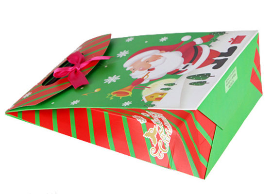 Paper Gift Bags With Handles , Bag Gift Packing For Christmas Day