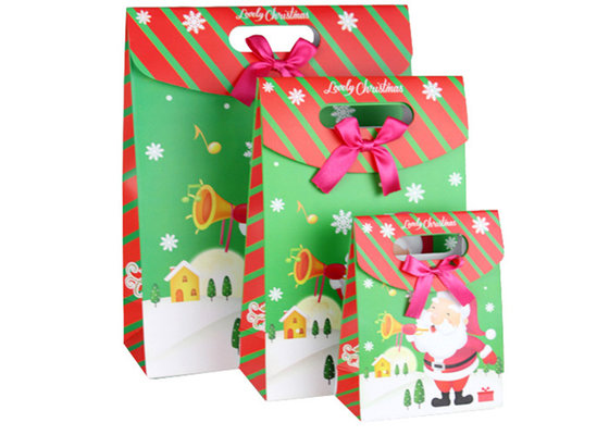 Paper Gift Bags With Handles , Bag Gift Packing For Christmas Day