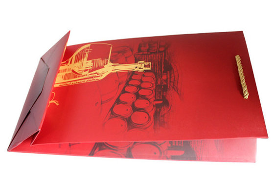 Paper Gift Bags With Handles , Double Strong Wine Paper Bag