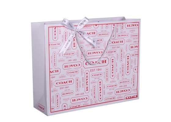 Letter Printed Paper Gift Bags With Handles , Large Medium Slim Size
