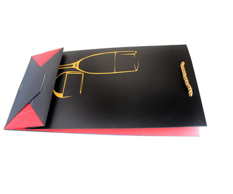 Gift Wine Paper Gift Bags With Handles / Colorful Printing