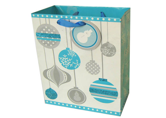 Hand Made Christmas Outdoor Paper Bag Gloss Finish With Name Card