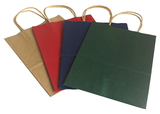 New Designed 120gsm Luxury kraft Paper Bag With Twisted Handles And Logo Printing