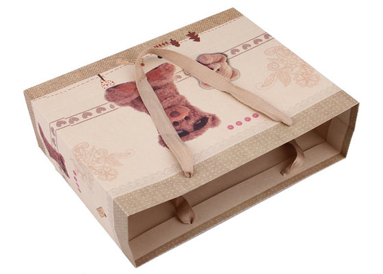 Large Teddy Bear Paper Gift Bags With Handles , Eco Friendly Material