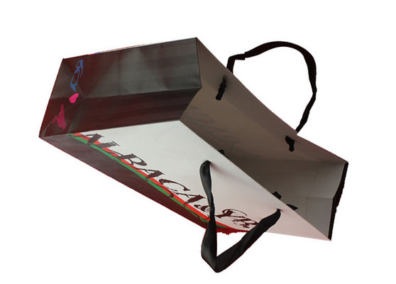 Paper Retail Shopping Bags Art Paper Handmade Gift Bags With Ribbon Handles