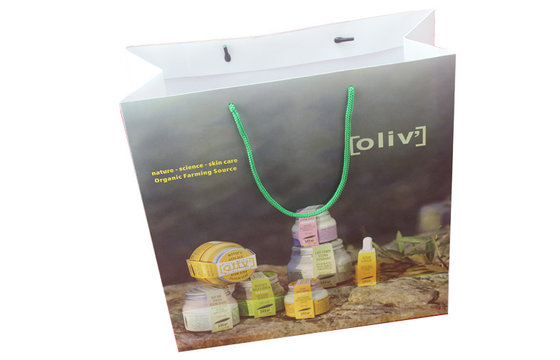 Cosmetic cloth brand packing bags , large logo printing shopping bag
