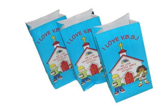 Samll Cartoon Printed Paper Gift Bags With Handles Packing Holiday Candy