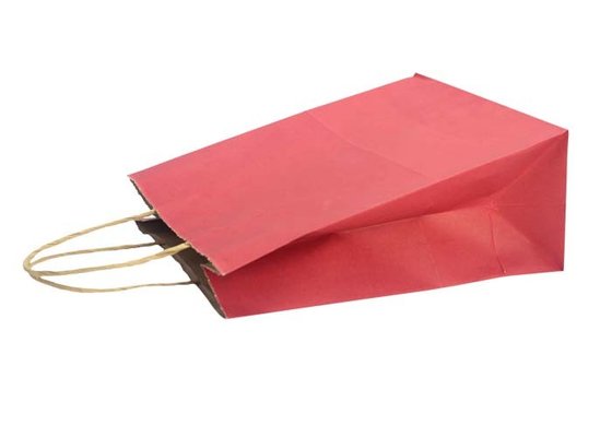 Customized Red Stand Up Paper Bags / Colored Lunch Paper Bags For Adults