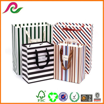 Square Shopping Patch Handle Paper Colorful Gift Bags for Packaging Box
