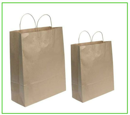 Customized Corrugated Craft Paper Gift Bags , Promotional Paper Bags For Jewelry