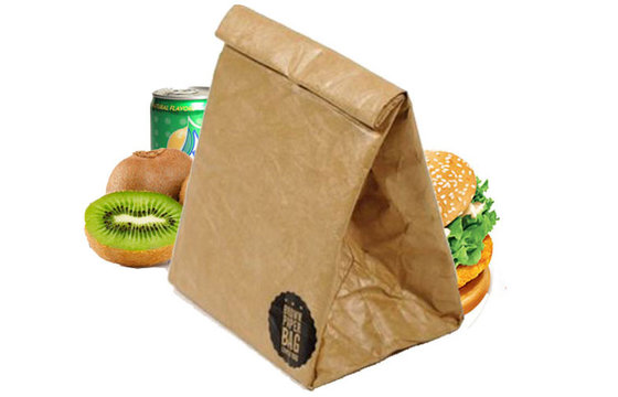 Non Toxic Large Paper Gift Bags , Brown Paper Insulated Lunch Bags