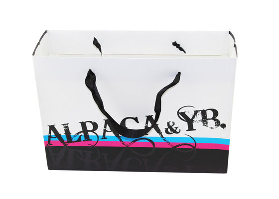 Decorative Paper Gift Bags With Handles , Kraft Paper Shopping Bags For Packing