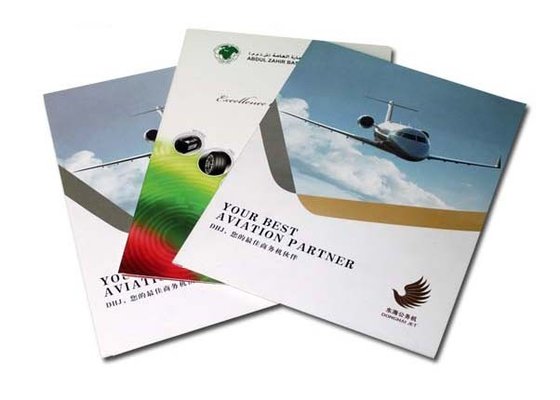 Carboard Paper File Folder / decorative custom business folders , 305x220mm