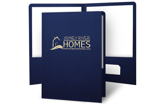 Foil stamped business A4 Paper Folder , colorful Pocket Folders