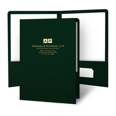 100 Sheets Green F4 / A4 Paper File Folder , customized presentation folders