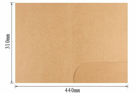 Recycle Brown Kraft Paper Business File Folder / Bags with Pockets
