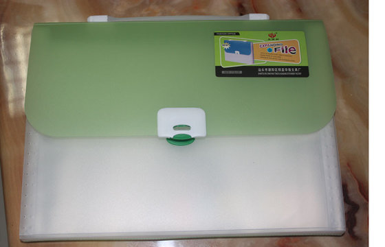 Fancy Plastic briefcase portfolio documents file folder with handle
