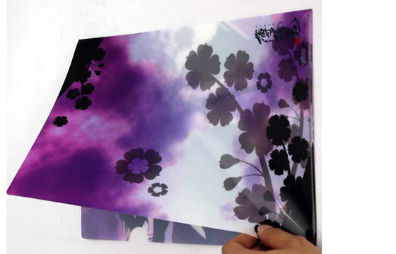 Plastic L shape Fancy pp A4 size file folder of uv printing