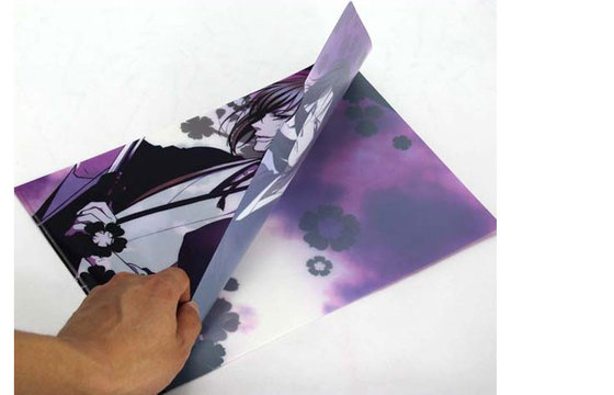 Plastic L shape Fancy pp A4 size file folder of uv printing