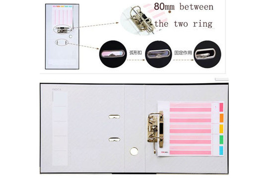 Durable A4 document clip folder / plastic fashion portfolio case
