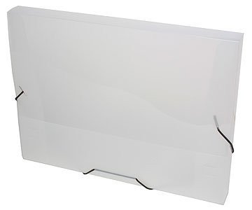 Plastic Document Folder 30mm Elastic Closure , A4 Clear Document briefcase box file