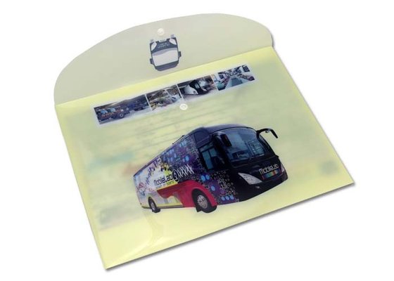 Transluent 0.2mm Plastic Envelope File Folders With Snap Closures
