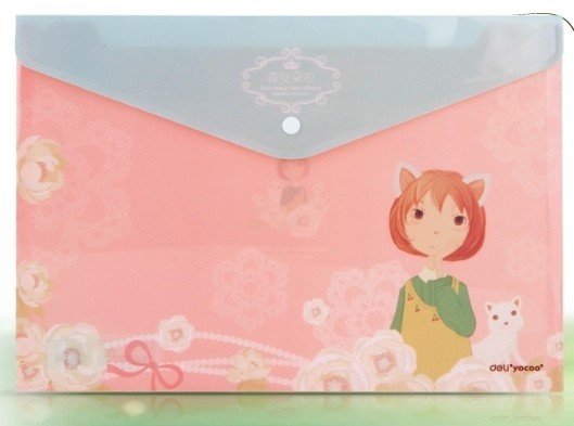 A4 Plastic Cartoon Printed Document Folders / Polypropylene Document Wallets