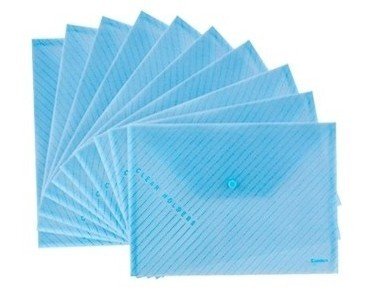 Blue Business Document Transparent Plastic File Folders With Dividers