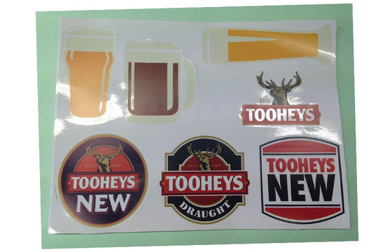 Vinyl Refrigerator Stickers Decals / CMYK Printing Refrigerator Decoration Sticker
