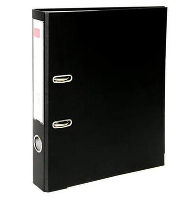 Durable Black A4 Paper File Folder , PVC Lever Arch File Folder With FC Cardboard