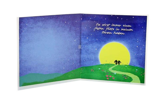 Folded 30S Music Happy New Year Gift Paper Greeting Cards With 2 Batteries