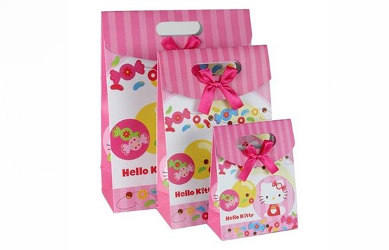 Fashionable 300gsm Wedding Foldable Cute Paper Bags For Party Present