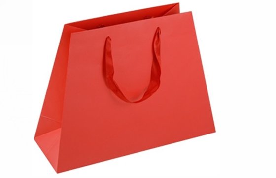 Custom Recycled Paper Shopping Bags , 157gsm Coloured Paper Carrier Bags