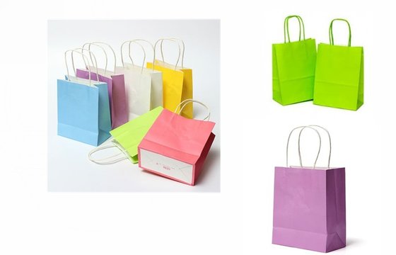 Craft Kraft Paper Grocery Bags / Kraft Paper Luxury Gift Bags For Packing