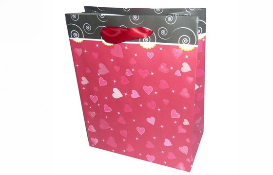 Lovely Recycled Small Plain Craft Pink Paper Gift Bags For Women
