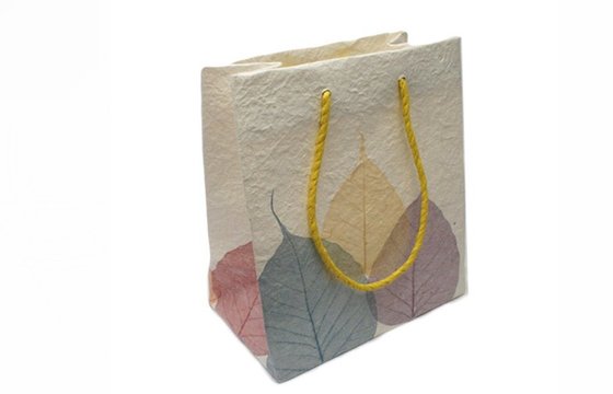 Handmade Block Bottom Brown Kraft Paper Bags For Advertisements