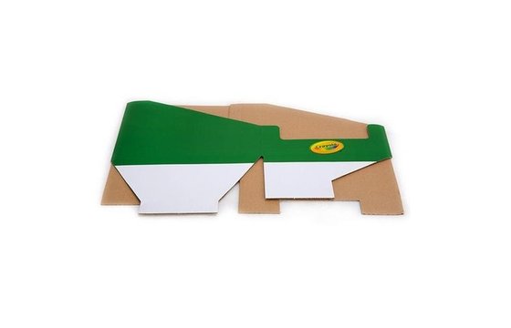 Foldable Green Cardboard Display Boxes , Cardboard Counter Display Boxes