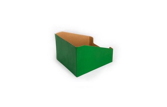 Foldable Green Cardboard Display Boxes , Cardboard Counter Display Boxes