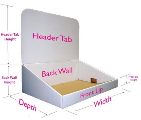 Glossy Lamination Cardboard Counter Display Boxes with Paper Insert Sparator