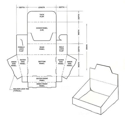 Glossy Lamination Cardboard Counter Display Boxes with Paper Insert Sparator