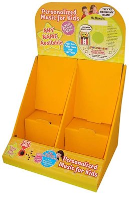 Matt Lamination Printing Cardboard Countertop Display Boxes in Yellow Green
