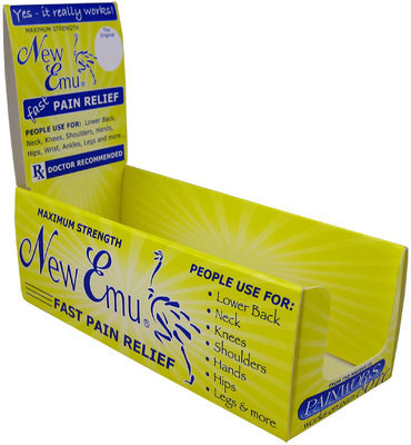 Matt Lamination Printing Cardboard Countertop Display Boxes in Yellow Green