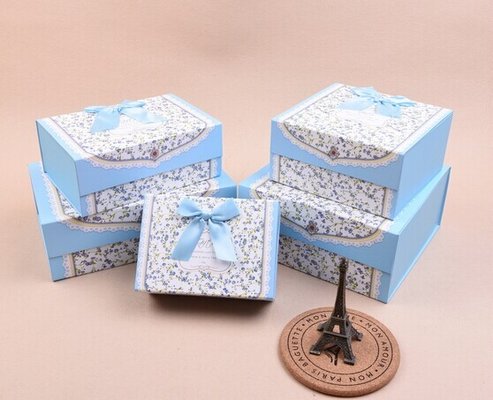 Promotional Gift Coated Paper Packaging Box For Jewelry With Own Logo